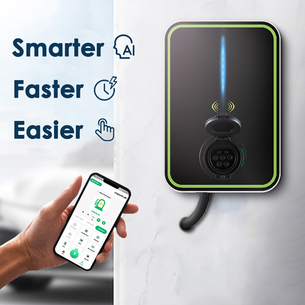 Wholesale APP BlueTooth WIFI RFID A+6 leakage protection 5M Cable Type 2 Charging Station AC ...